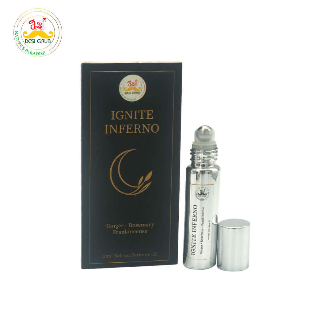 Ignite Inferno Perfume Roll-On 10ml – Ginger, Rosemary, Frankincense ...